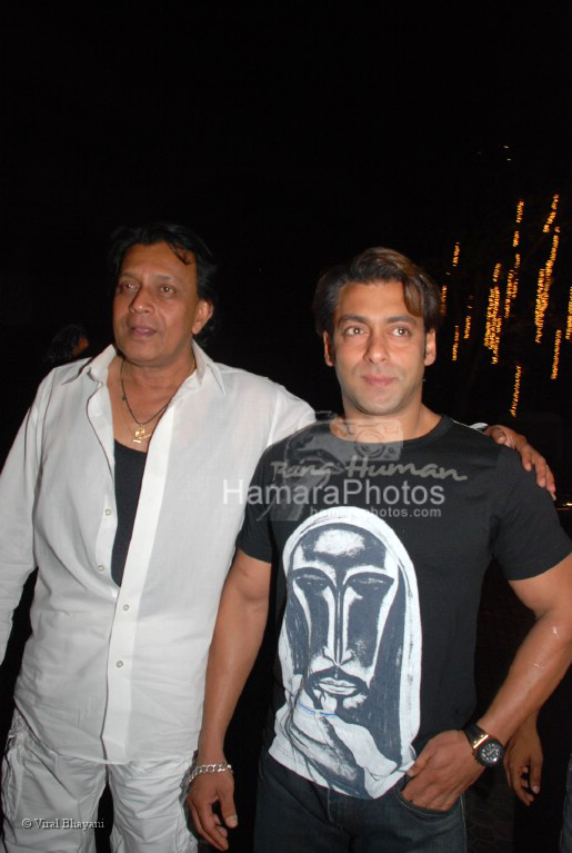 Mithun Chakraborty, Salman Khan at the Music Launch of Jimmy in D Ultimate Club on March 31th ...